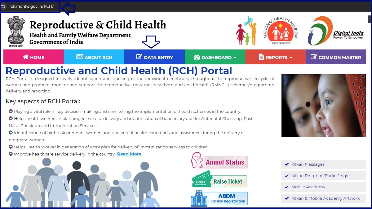 RCH Portal Data Entry, Login, Registration, Report Rch.mohfw.gov.in/RCH
